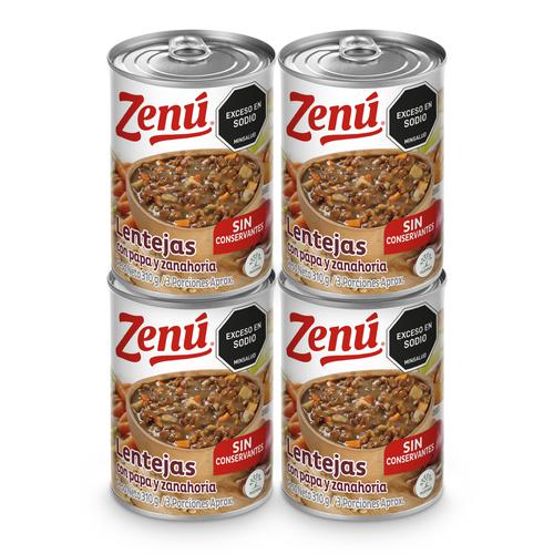 Zenú Lentejas con Papa y Zanahoria Enlatadas 4 Unidades / 310 g ...