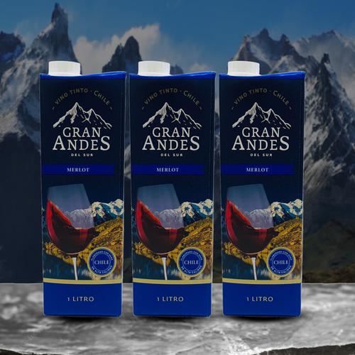 Gran Andes Merlot Chilean Wine 3 Units / 1 L | Liquor, Beer & Wine ...