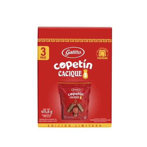 Gallito Choco Copetin de Cacique 3 Unidades / 138.6 g | Dulces ...