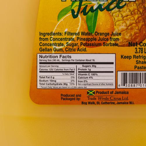 Tru-Juice Orange Pine Juice, 3.78 L / 1 Gal | Beverages | Pricesmart ...