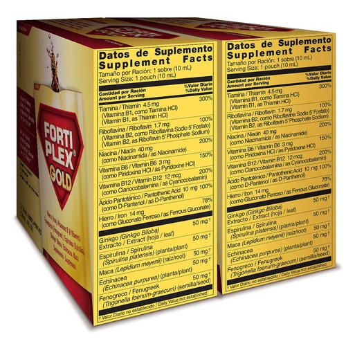 Fortiplex Gold 2 Paquetes/12 Sobres | Salud y belleza | Pricesmart ...