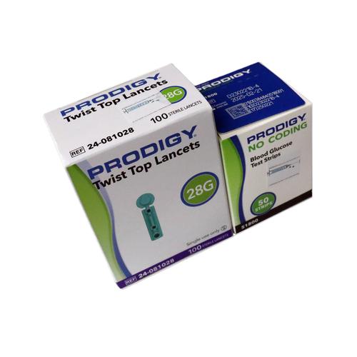 Prodigy kit de Tiras Reactivas para Examen de Glucosa + Lancetas ...