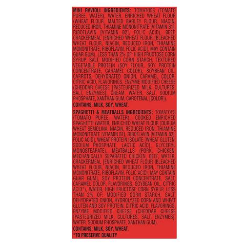 Hormel Chef Boyardee Mini Ravioli and Spaghetti with Meatballs 12 Units ...