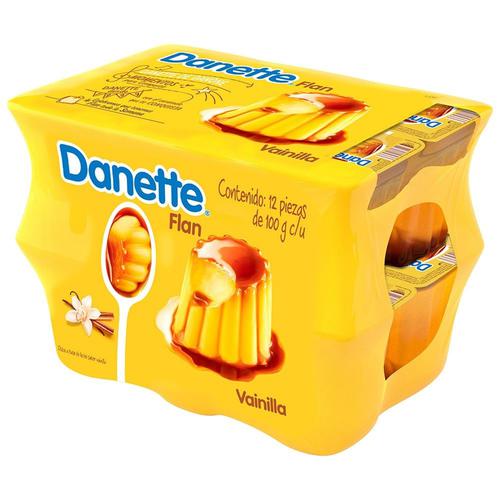 Danette Flan de Vainilla 12 Unidades / 100 g / 3.5 oz | Galletas, postres, y helados ...