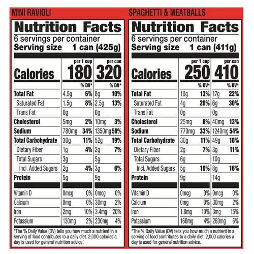 Hormel Chef Boyardee Mini Ravioli and Spaghetti with Meatballs 12 Units ...
