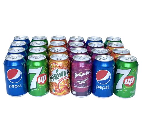 Pepsi, 7up, Mirinda, Grapette, Sodas en Lata Sabores Surtidos 24 ...