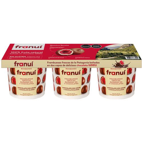 Franuí Frambuesas con Chocolate 3 Unidades / 150 g / 5.2 oz | Comida ...